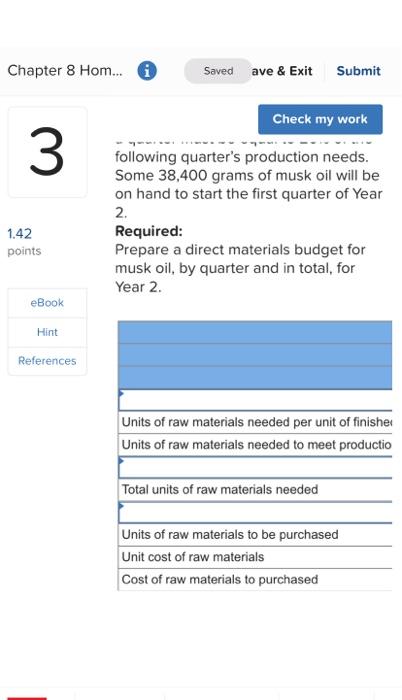 Solved Exercise 8-3 (Algo) Direct Materials Budget [LO8-4] | Chegg.com