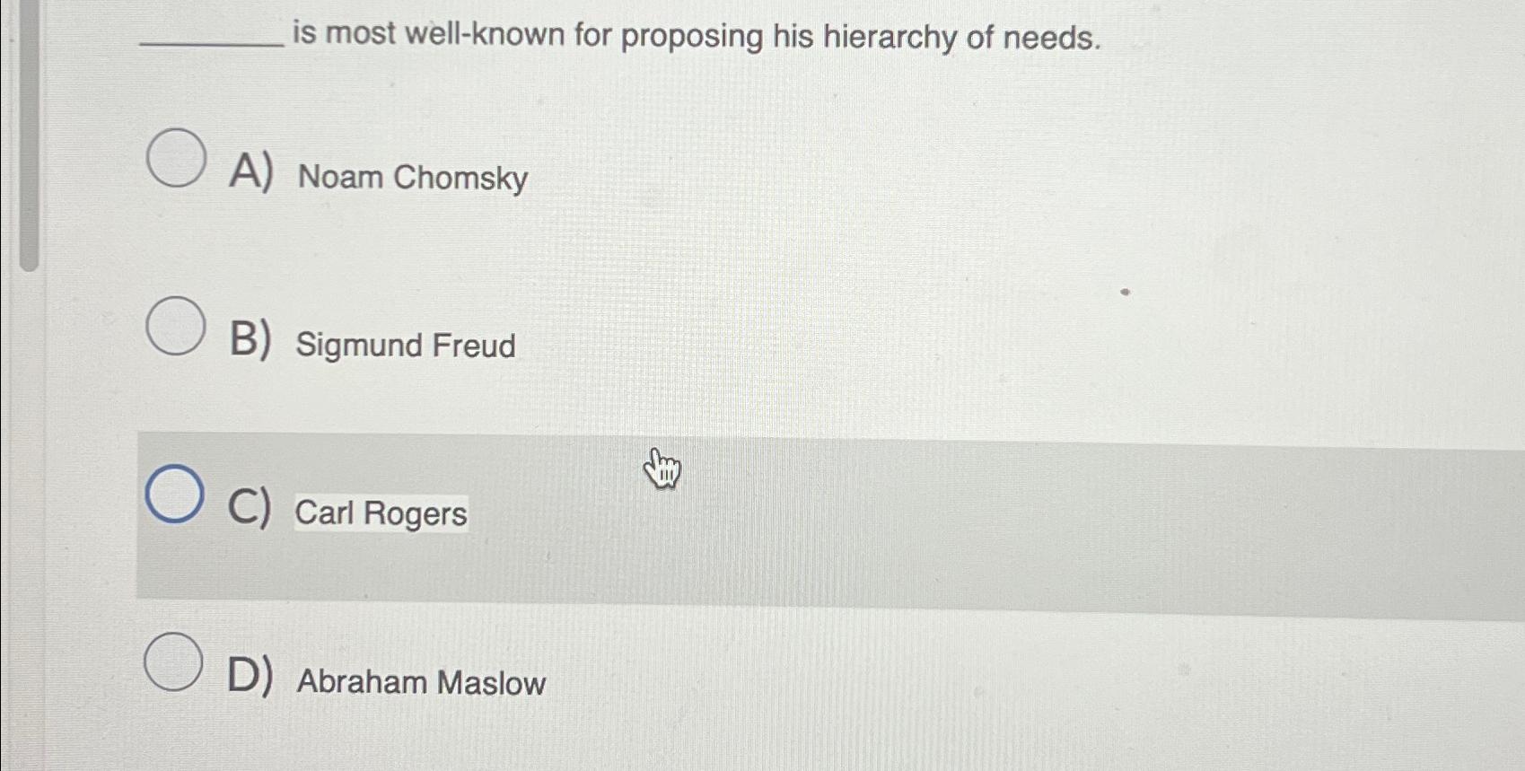 Solved is most well-known for proposing his hierarchy of | Chegg.com