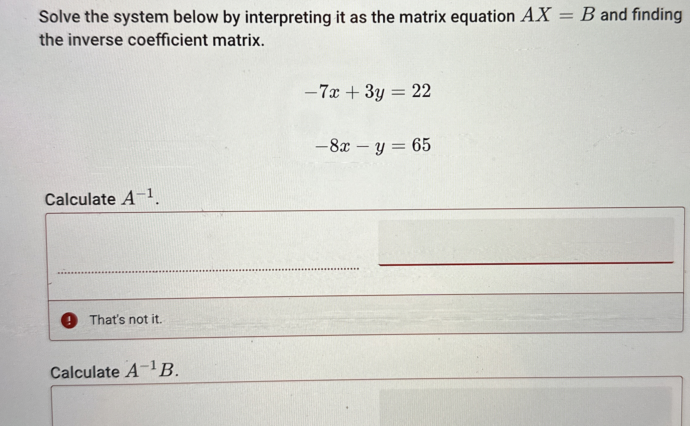 Solve the system below by interpreting it as the | Chegg.com