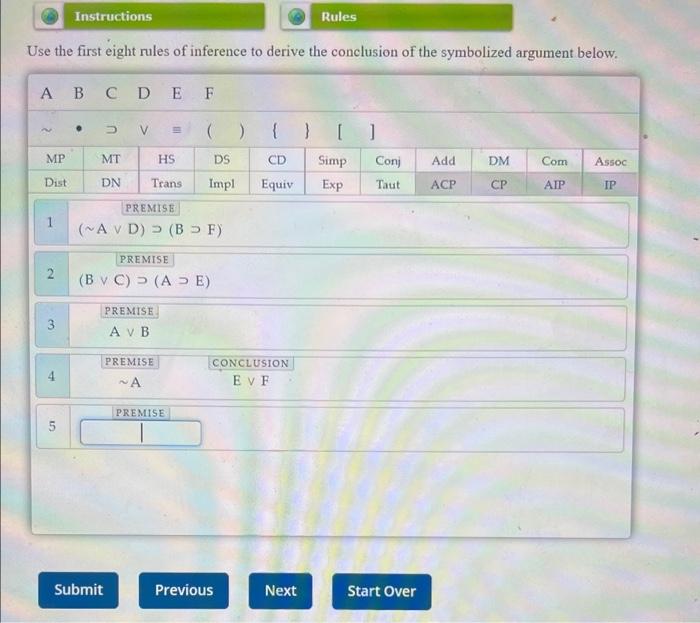 Solved Use the first eight rules of inference to derive the | Chegg.com