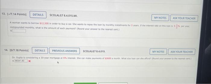 Solved 13. [-17.14 Points DETAILS SCOLALG7 8.4.015.ML MY | Chegg.com