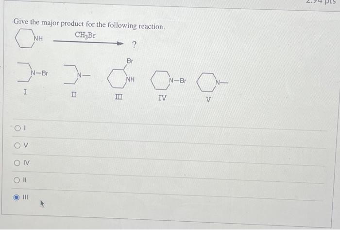 Solved Give the major product for the following reaction. | Chegg.com
