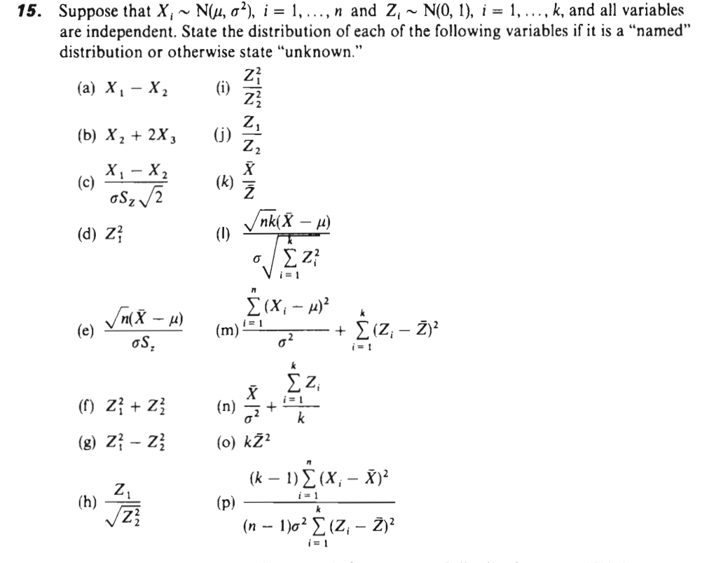 Solved Suppose that xi∼N(μ,σ2),i=1,dots,n ﻿and | Chegg.com