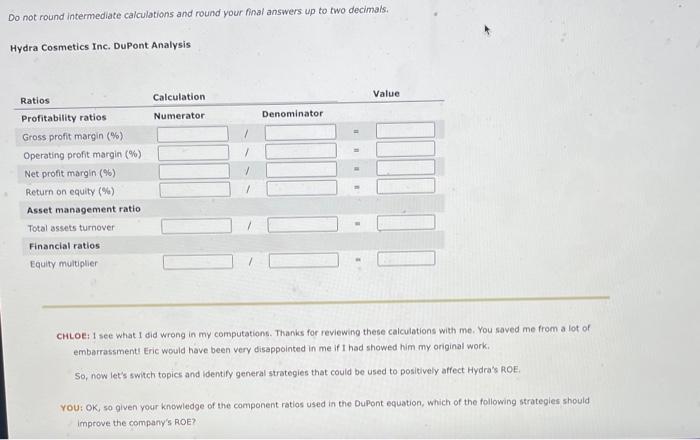 Solved If I remember correctly, the DuPont equation breaks | Chegg.com