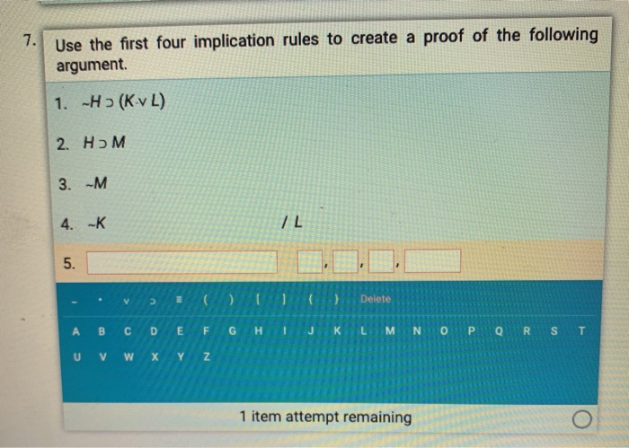 Solved 3. Use the first four implication rules to create a | Chegg.com