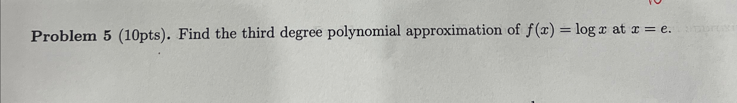 Solved Problem 5 (10pts). ﻿Find the third degree polynomial | Chegg.com