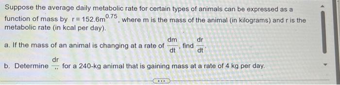 Solved Suppose the average daily metabolic rate for certain | Chegg.com