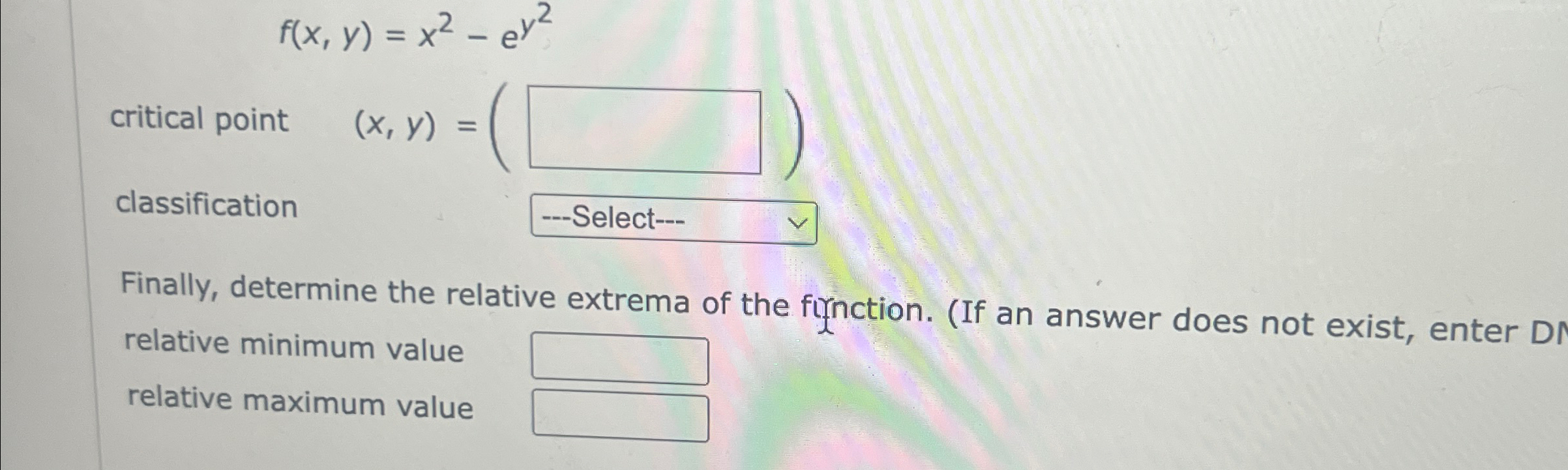 Solved Finally, determine the relative extrema of the | Chegg.com