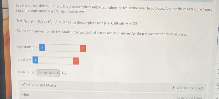 Solved Use the normal distribution and the given sample | Chegg.com