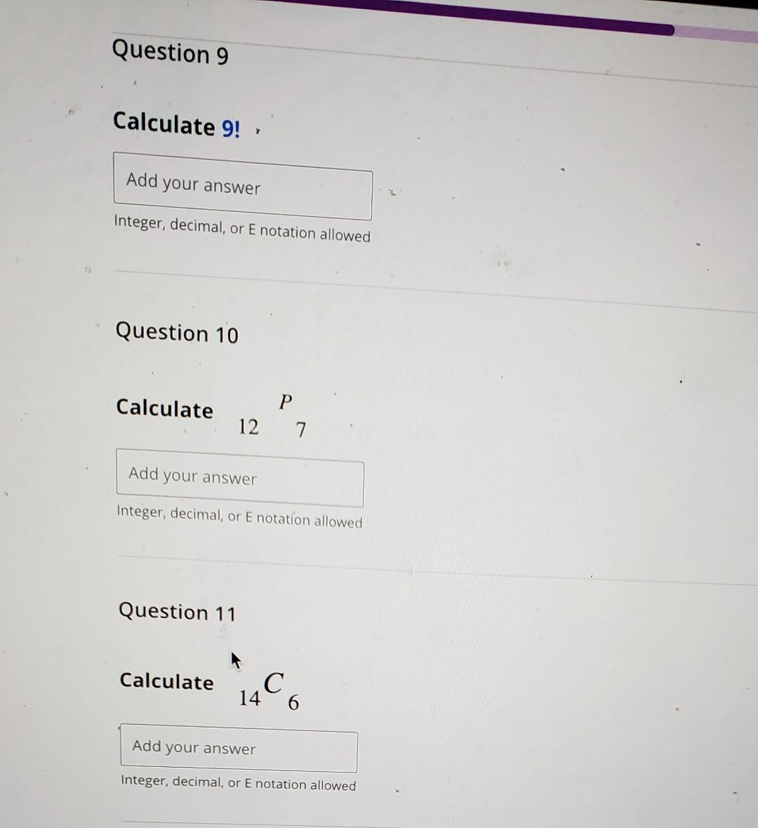 Solved Question 10 Calculate 127 inceger, decimal, or E | Chegg.com