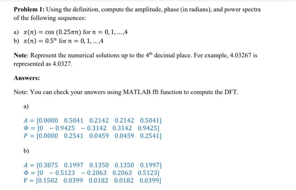 Solved Problem 1: Using the definition, compute the | Chegg.com