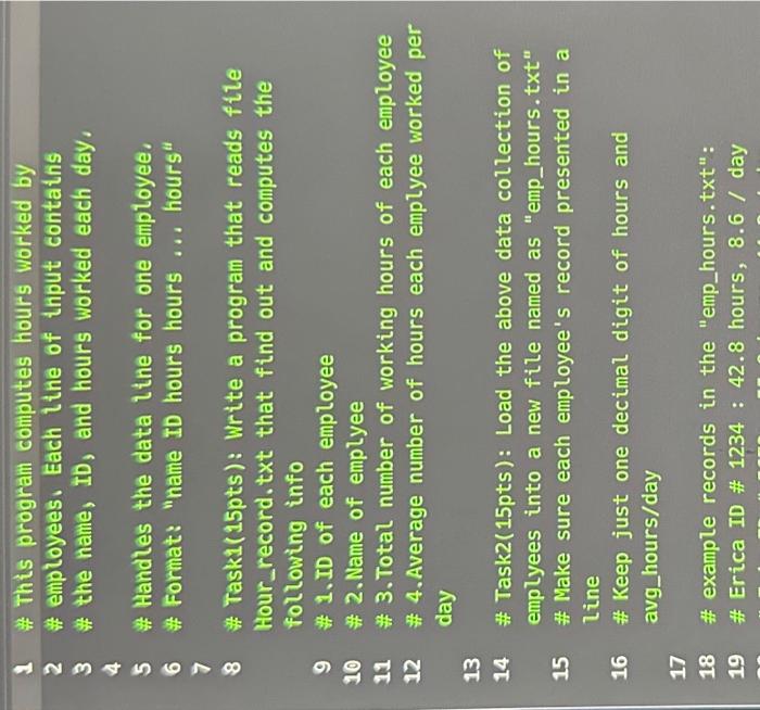 Solved I \# This program computes hours worked by 2 \# | Chegg.com