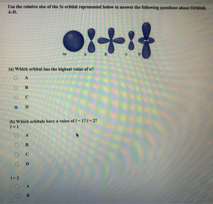 Solved Use The Relative Size Of The 3s Orbital Represented Chegg Solved Use The Relative Size Of The 3s Orbital Represented Chegg
