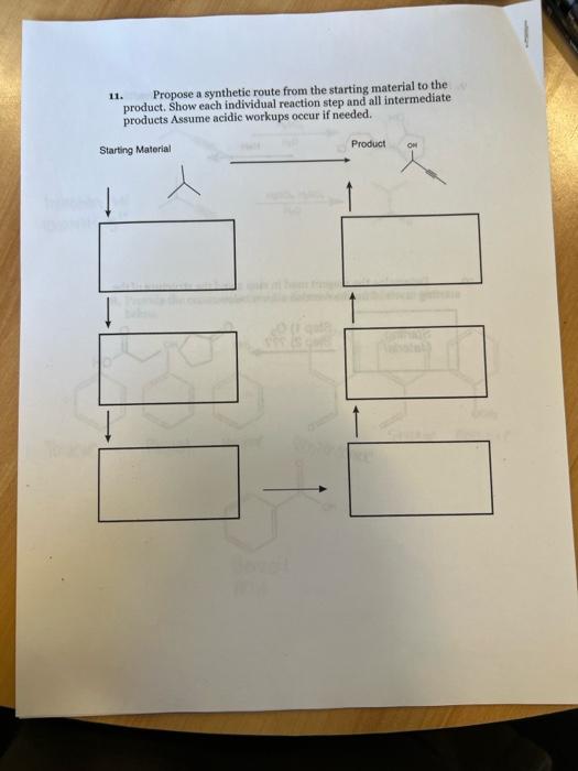 Solved 11. Propose a synthetic route from the starting | Chegg.com