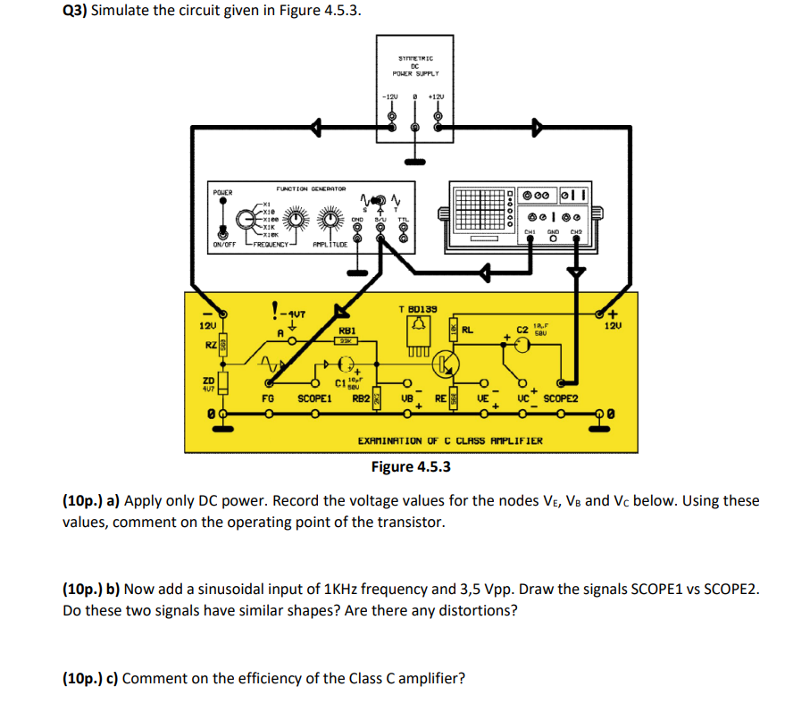Solved Q3) ﻿Simulate the circuit given in Figure | Chegg.com