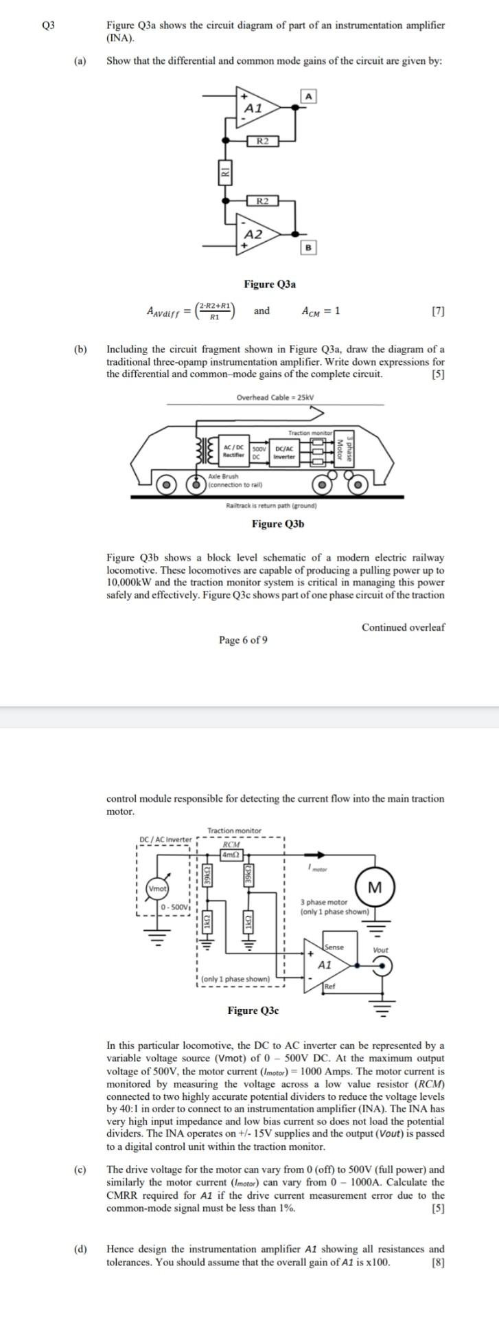 Solved Q3 Figure Q3a shows the circuit diagram of part of an | Chegg.com