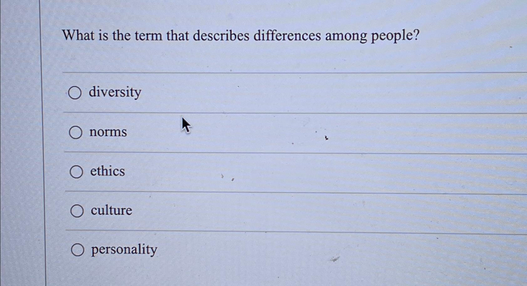 Solved What is the term that describes differences among | Chegg.com