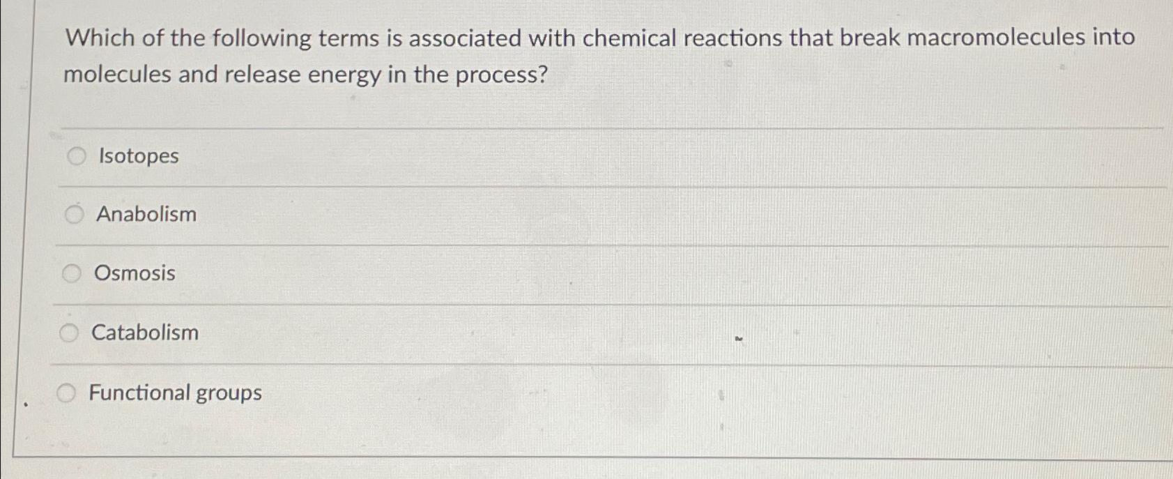 Solved Which of the following terms is associated with | Chegg.com