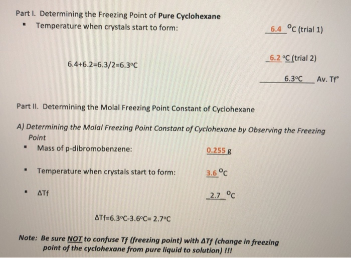 Solved How do you calculate the molal freezing point | Chegg.com