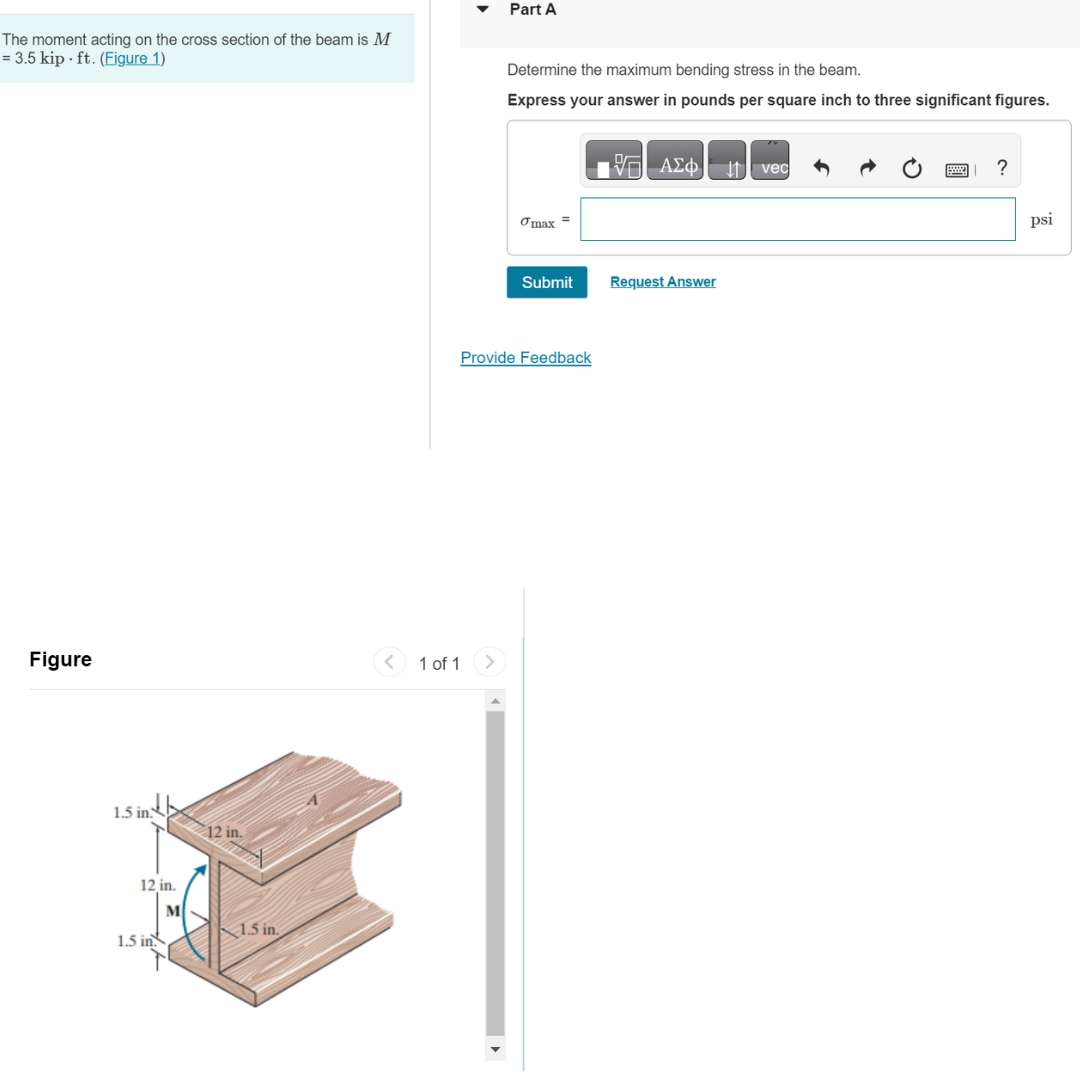 Solved Part AThe moment acting on the cross section of the | Chegg.com