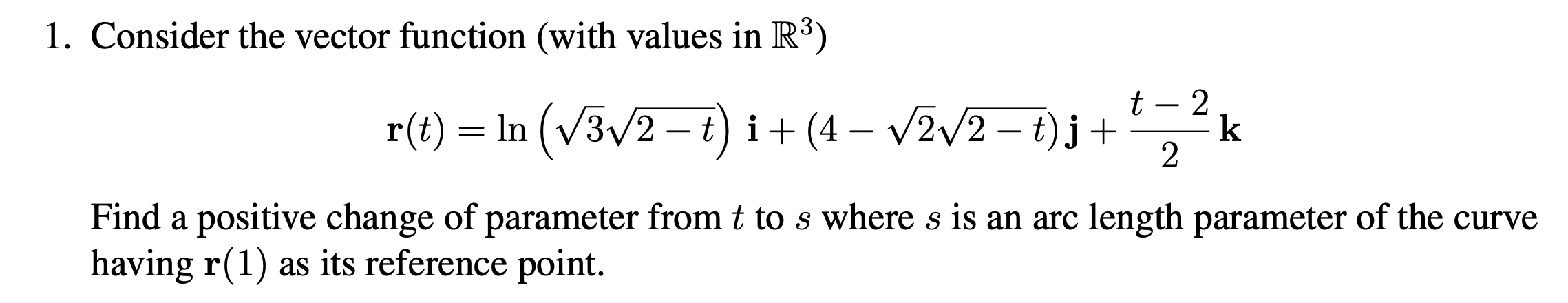 Solved Consider the vector function (with values in R^(3) ) | Chegg.com