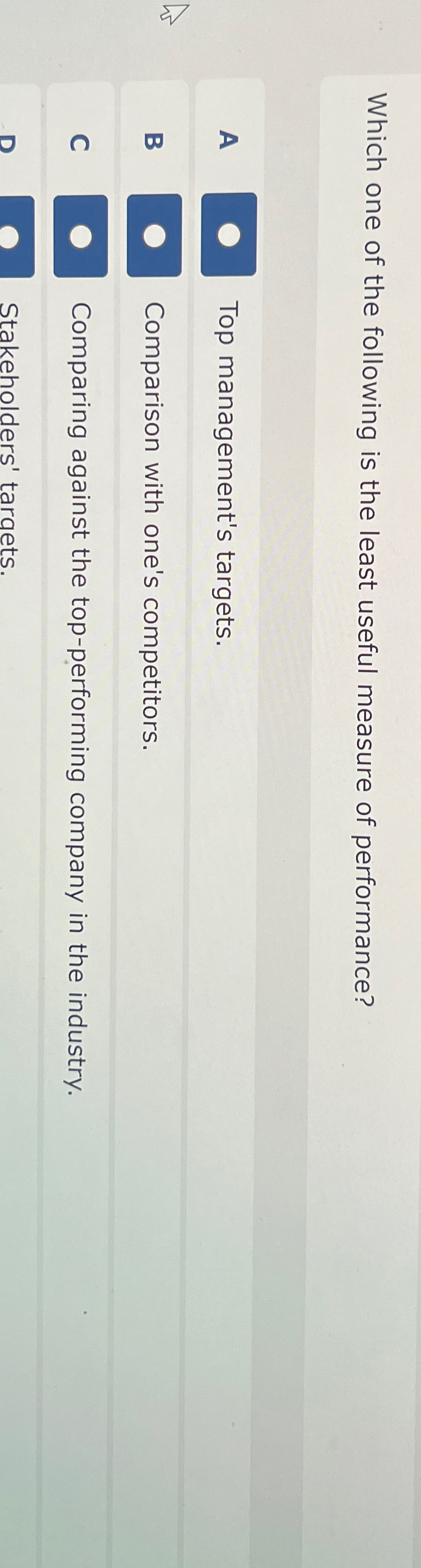 Solved Which one of the following is the least useful | Chegg.com