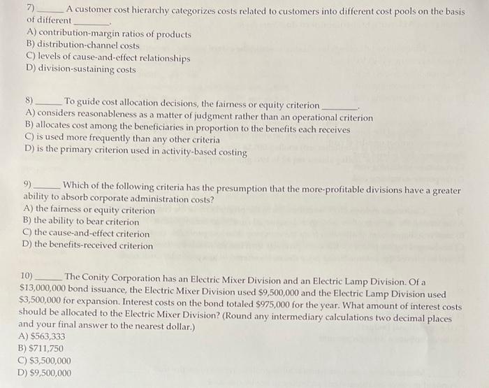 Solved Answer each of the following questions/statements by | Chegg.com
