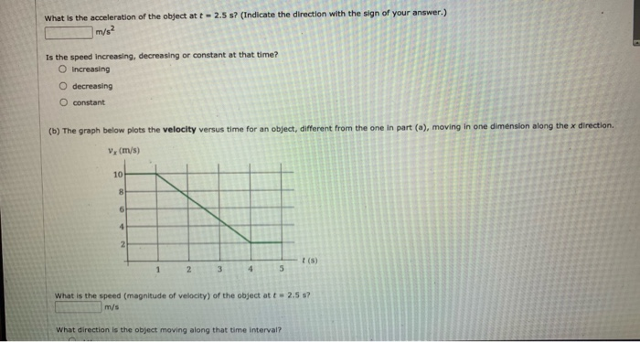 Solved (a) The graph below plots the position versus time | Chegg.com