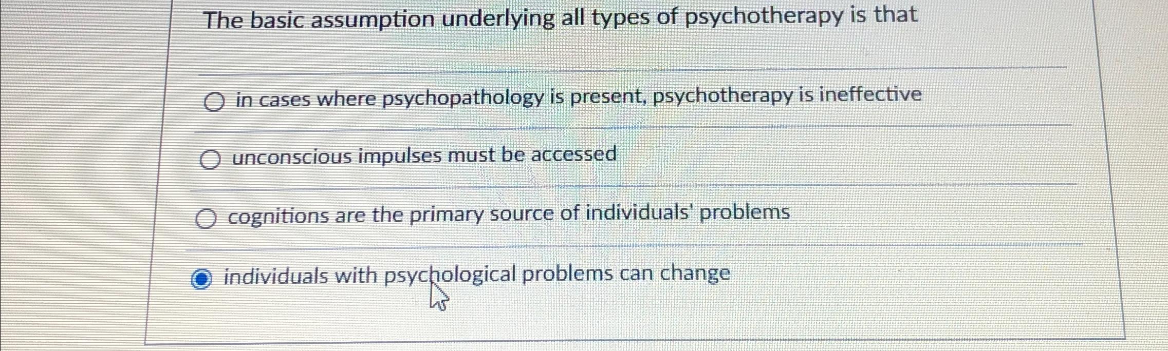 Solved The basic assumption underlying all types of | Chegg.com