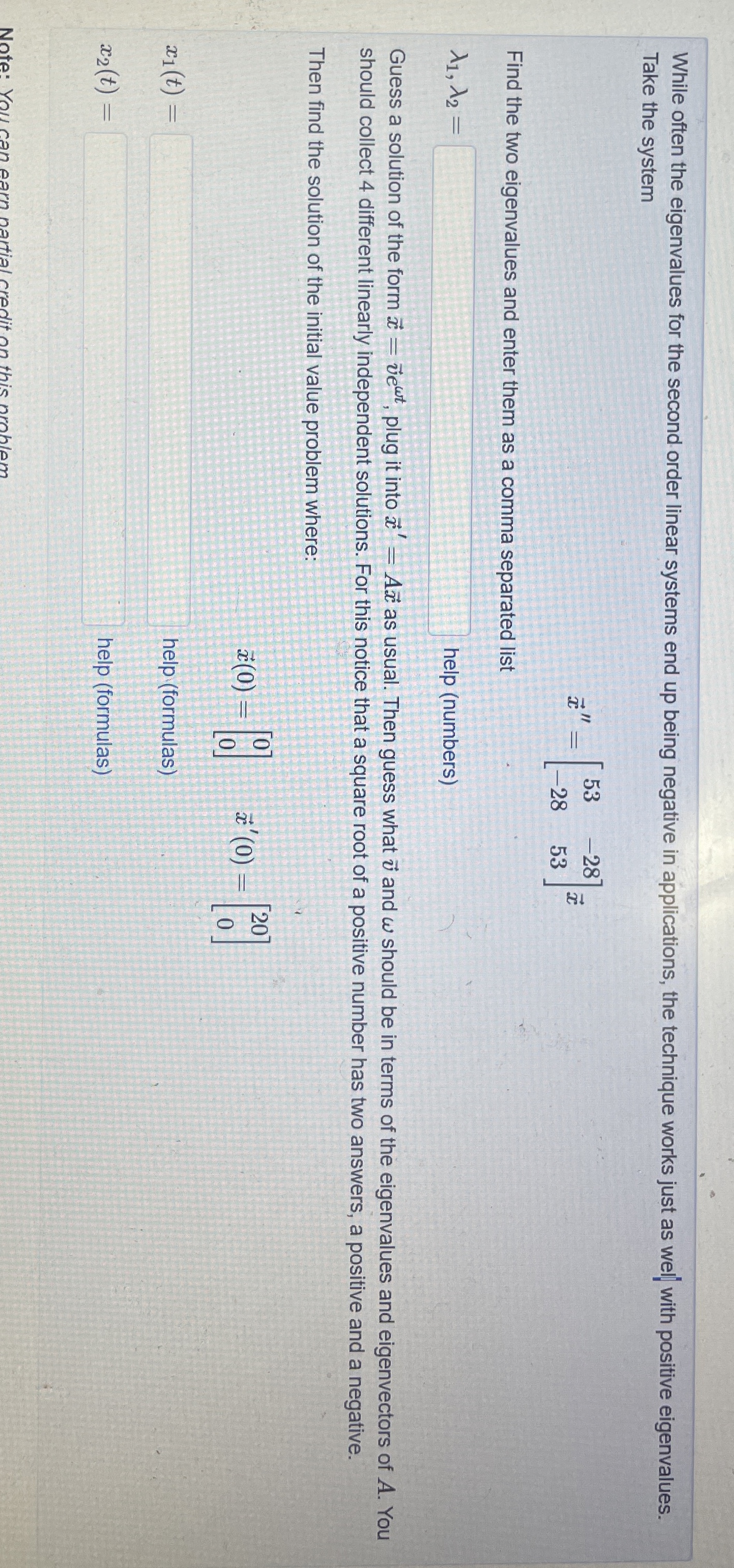 Solved While often the eigenvalues for the second order | Chegg.com