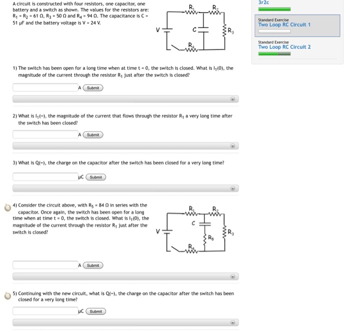 Solved 3r2c A circuit is constructed with four resistors, | Chegg.com