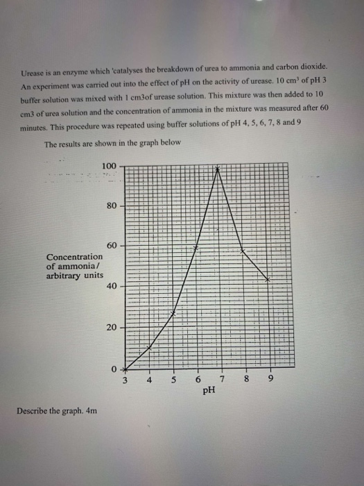 Solved Urease is an enzyme which 'catalyses the breakdown of | Chegg.com