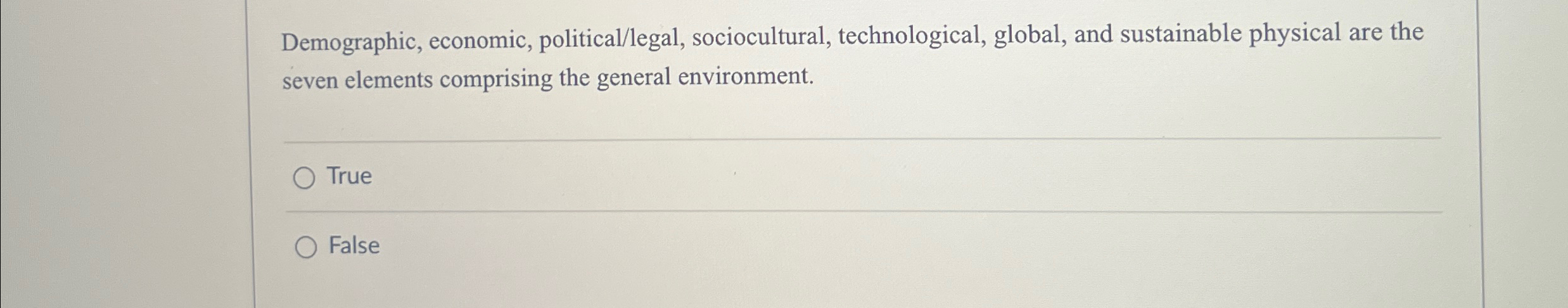 Solved Demographic, economic, political/legal, | Chegg.com