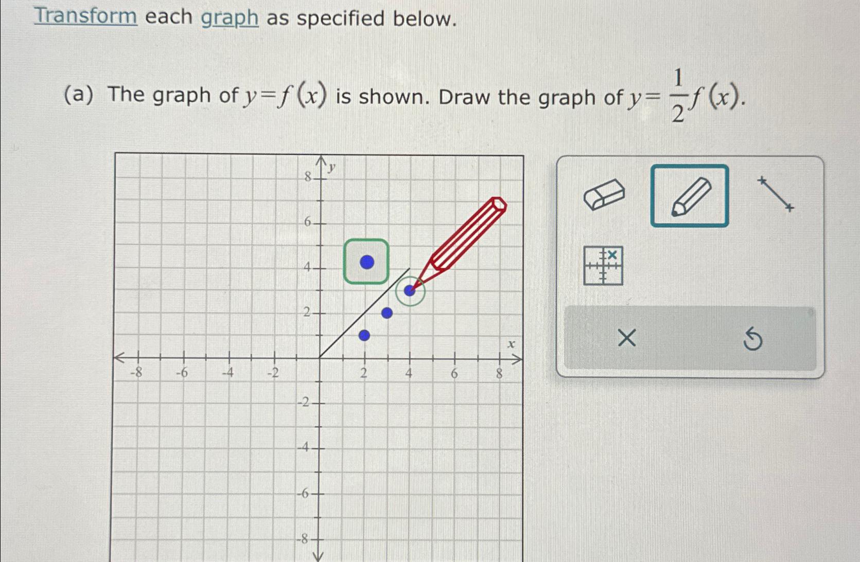Solved Transform each graph as specified below.(a) ﻿The | Chegg.com