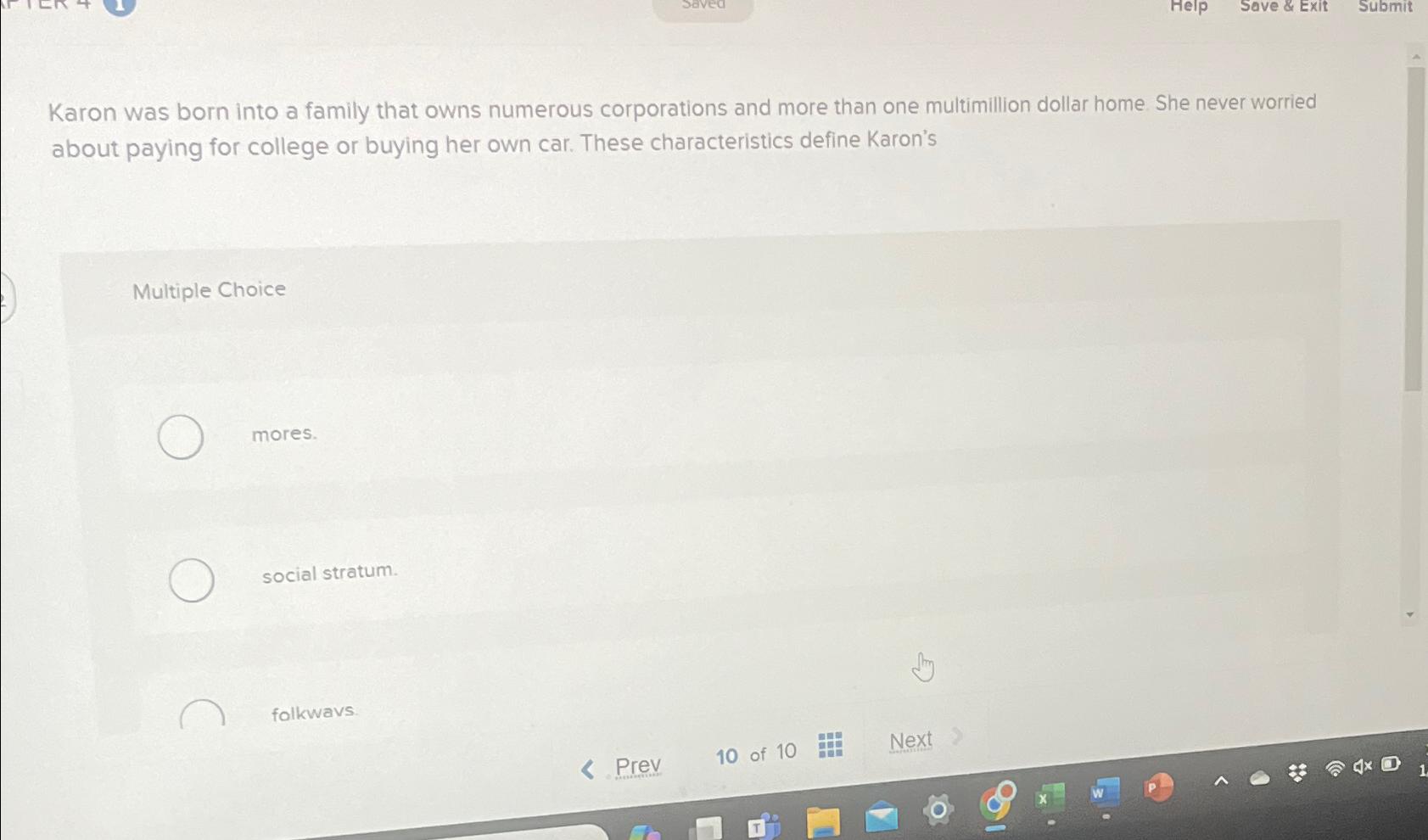 Solved Karon was born into a family that owns numerous | Chegg.com