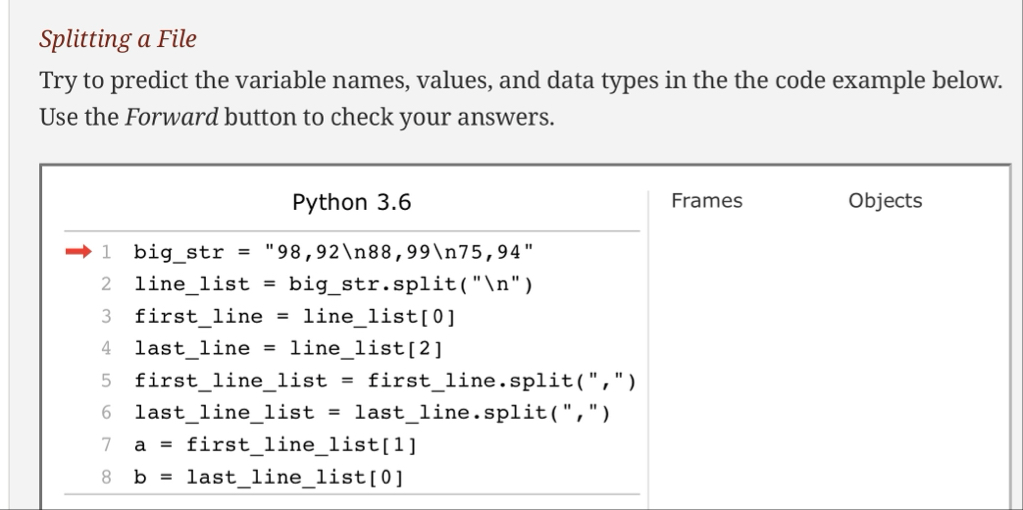 Solved Splitting a FileTry to predict the variable names, | Chegg.com