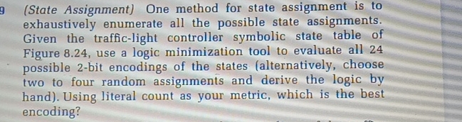 Solved State Assignment one Method For State Assignment 4478