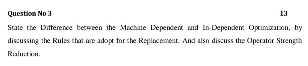 Solved Question No 3 13 State the Difference between the | Chegg.com
