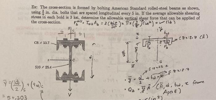 Solved Ex: The cross-section is formed by bolting American | Chegg.com