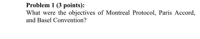 Solved Problem 1 (3 points): What were the objectives of | Chegg.com