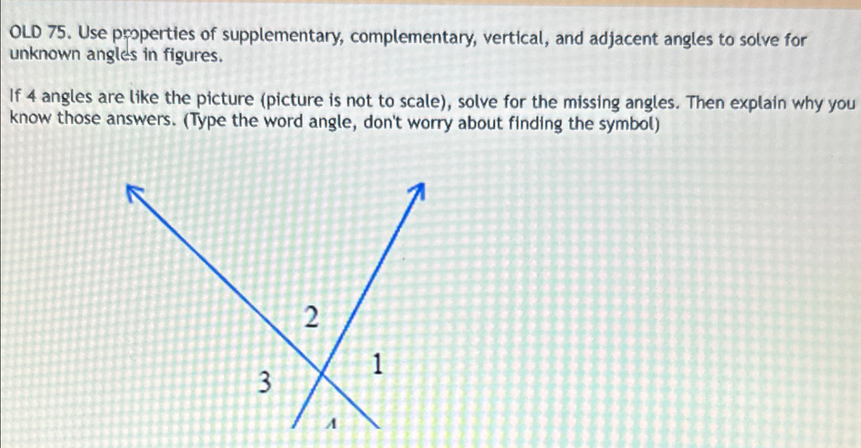 OLD 75. ﻿Use ppoperties of supplementary, | Chegg.com