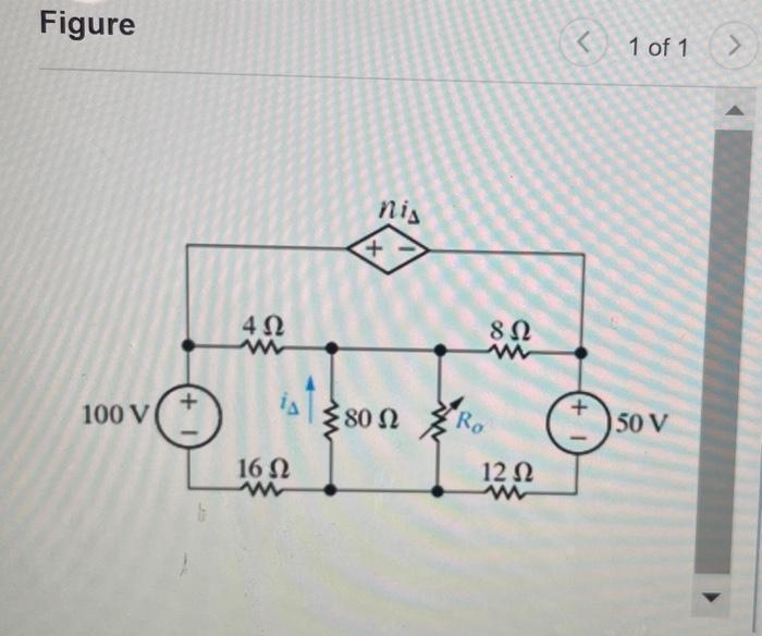 The variable resistor (Ro) in the circuit in (Figure | Chegg.com