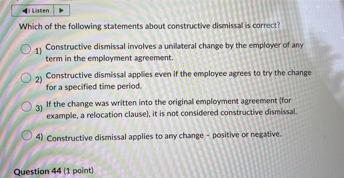 Which of the following statements about constructive | Chegg.com