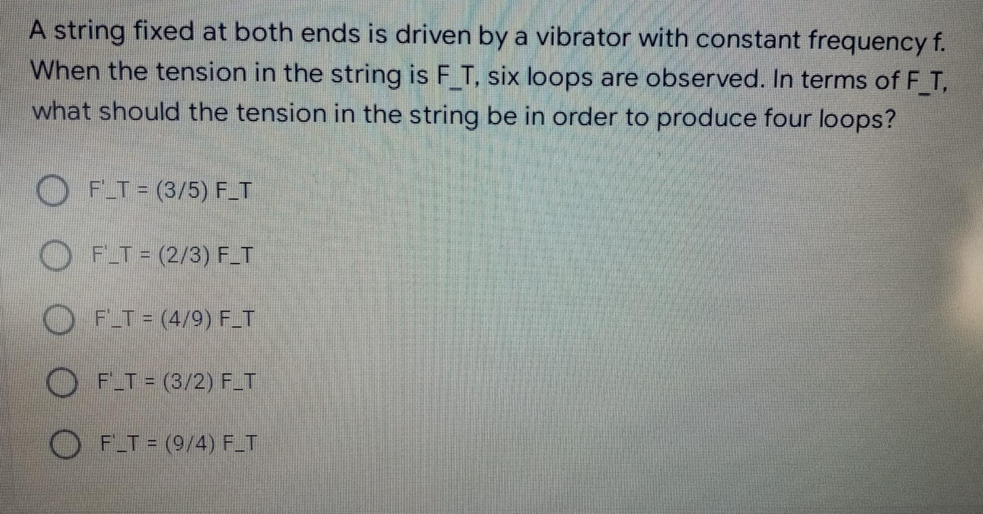 Solved A string fixed at both ends is driven by a vibrator | Chegg.com