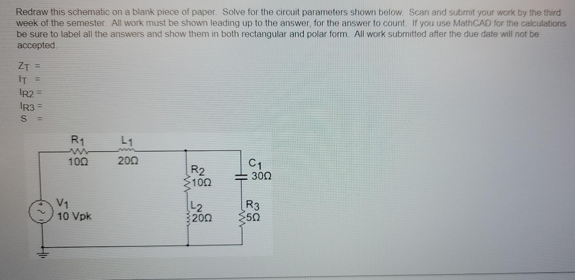 Solved Redraw this schematic on a blank piece of paper. | Chegg.com