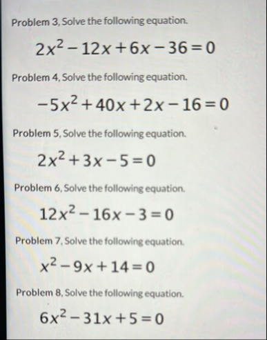Solved Problem 3, ﻿Solve the following | Chegg.com