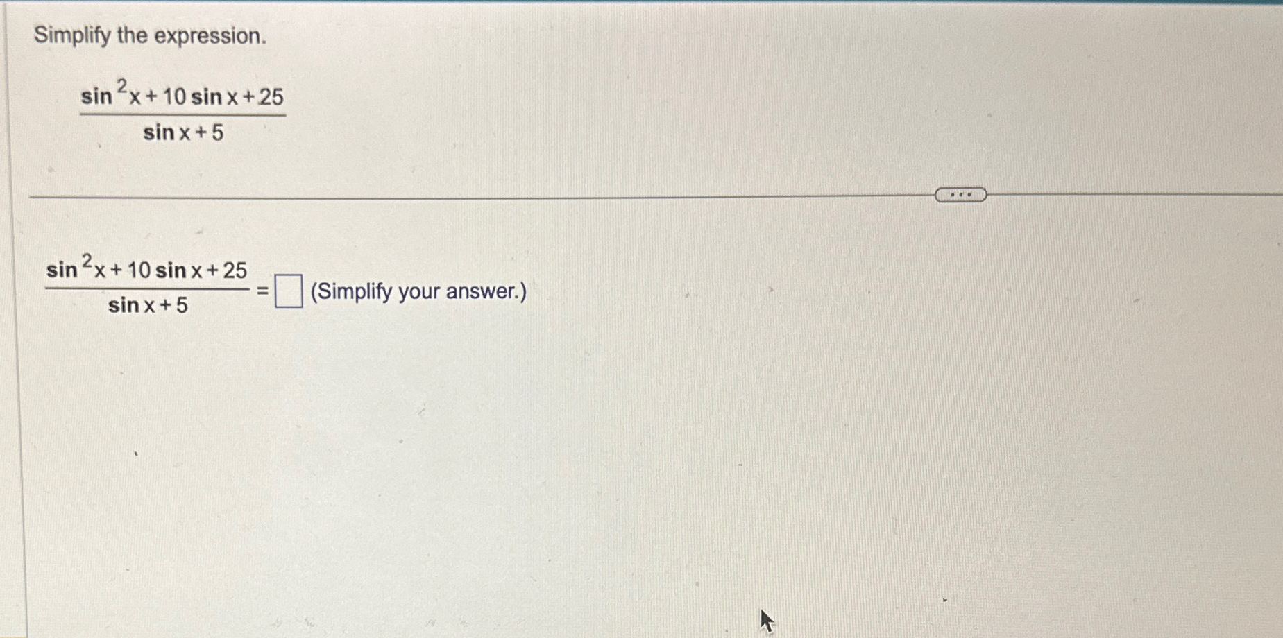 Solved Simplify the | Chegg.com