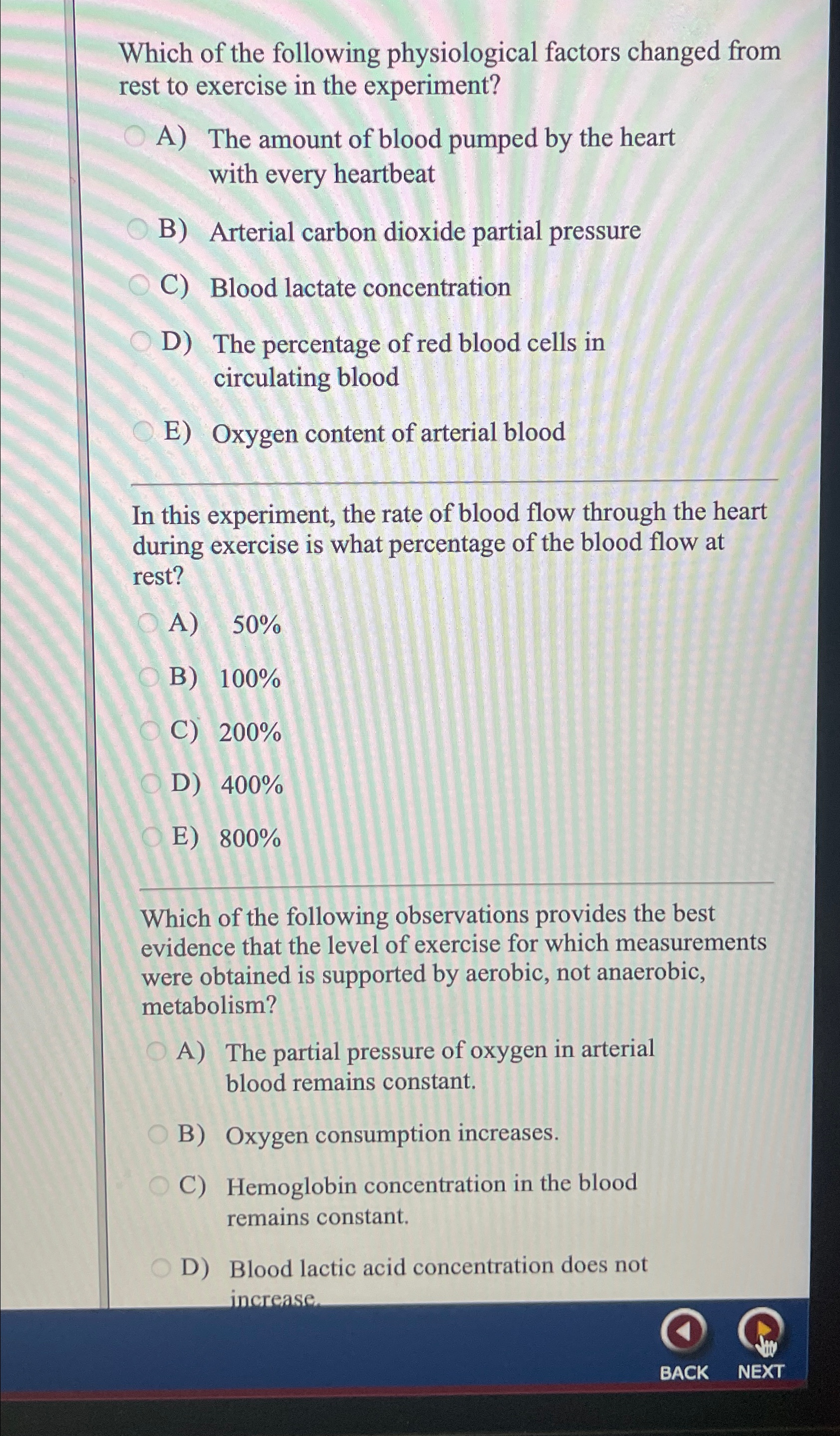 Solved Which of the following physiological factors changed | Chegg.com