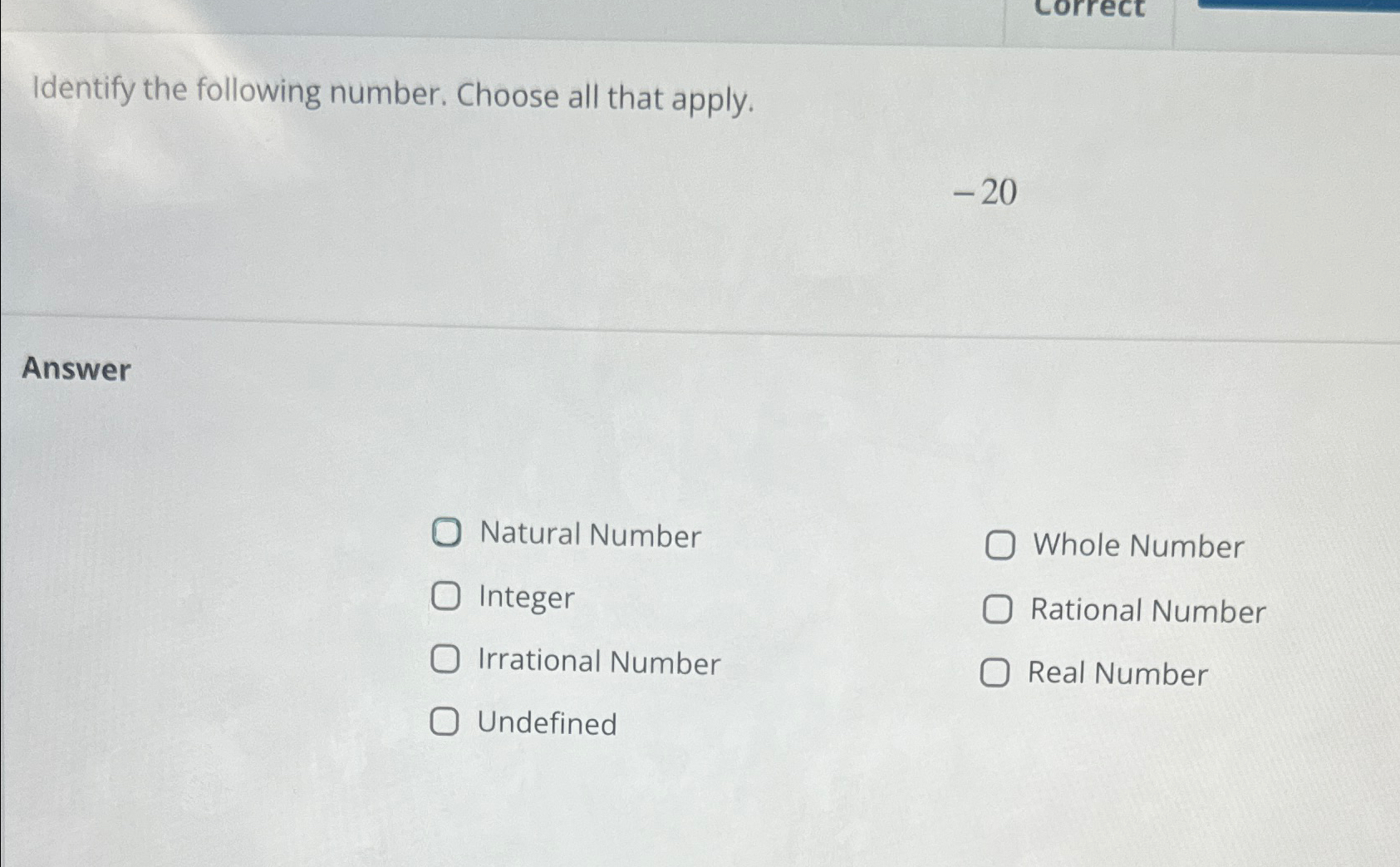 Solved Identify the following number. Choose all that | Chegg.com