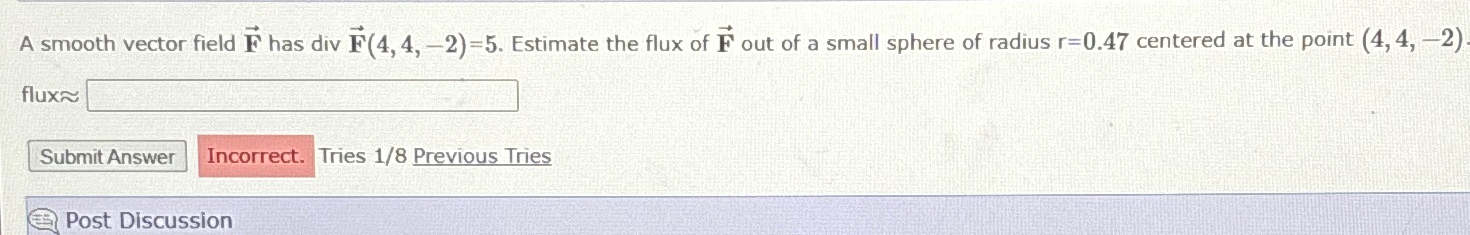 Solved A smooth vector field vec(F) ﻿has div | Chegg.com